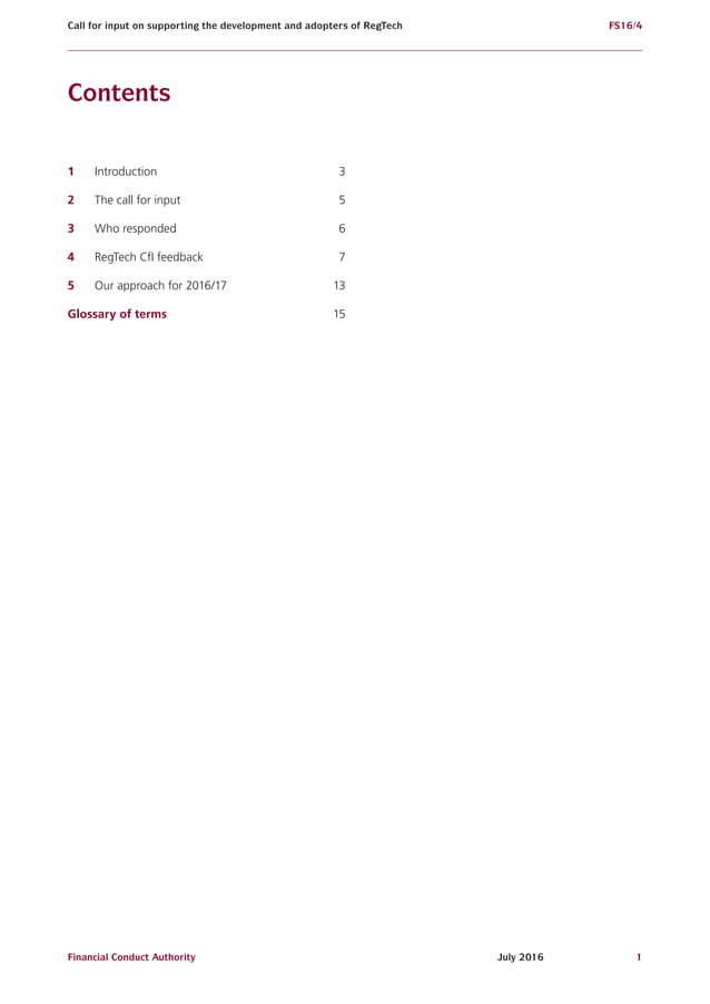 RegTech feedback statement | PDF