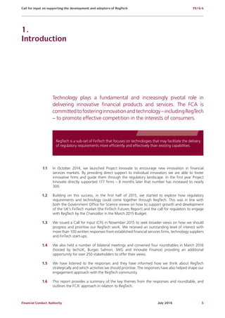 RegTech feedback statement | PDF
