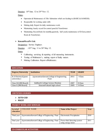 VIJAY Resume | DOCX | Civil Engineering Industry | Industries