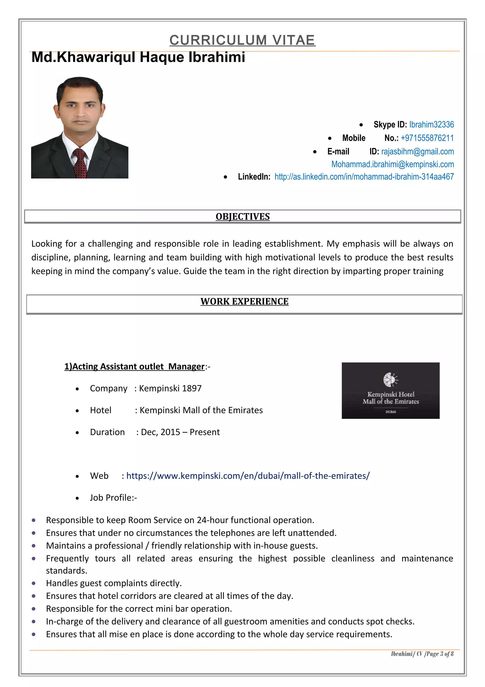 New Ibrahim CV With Cover Letter (1) | DOC