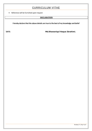 New Ibrahim CV With Cover Letter (1) | DOC