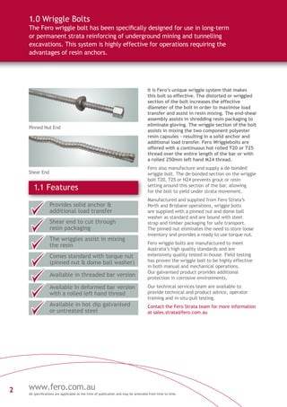Fero Strata product brochure 2013_wriggle-bolts | PDF