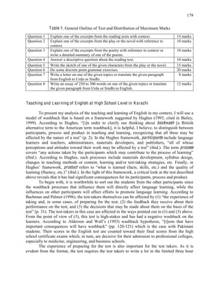 Washback paper | PDF | Standardized Testing | Educational Assessment