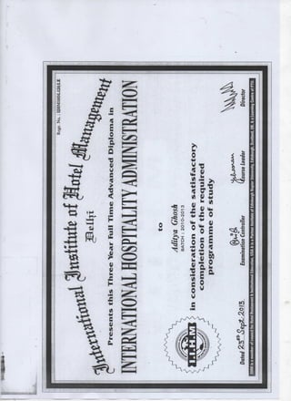 iihm certificate | PDF