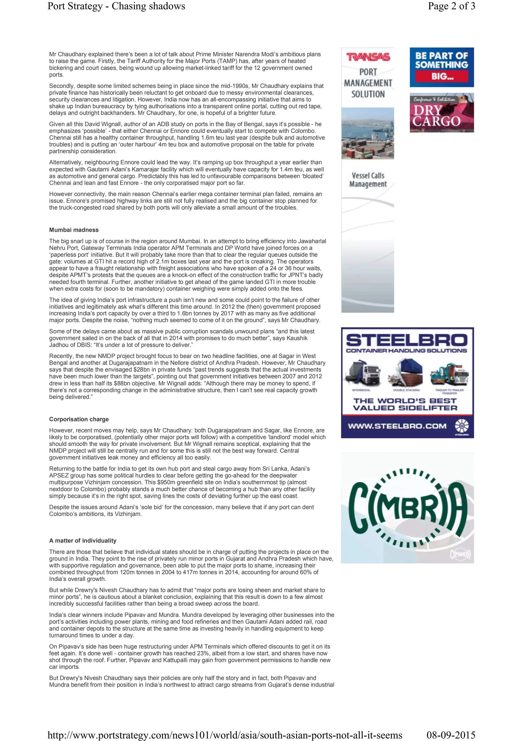 Reference in Port Strategy_Nivesh | PDF | Asia Travel | Travel Locations