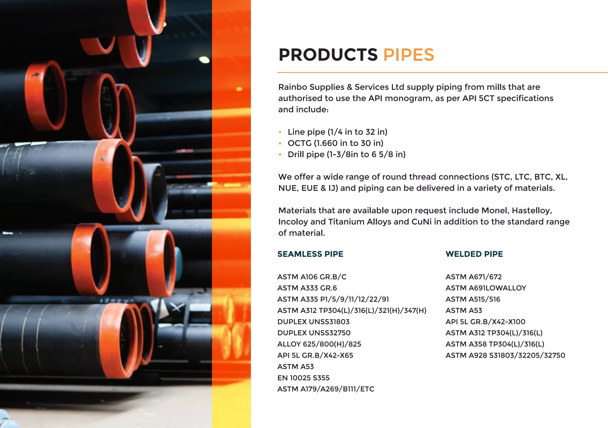 Rainbo Supplies Brochure Oil & Gas | PPT