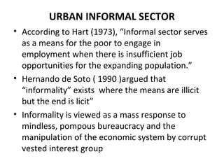 INFORMAL_CITY_ASSIGNMENT_ONE_-_Copy[1] | PPT | Economy | Business and ...