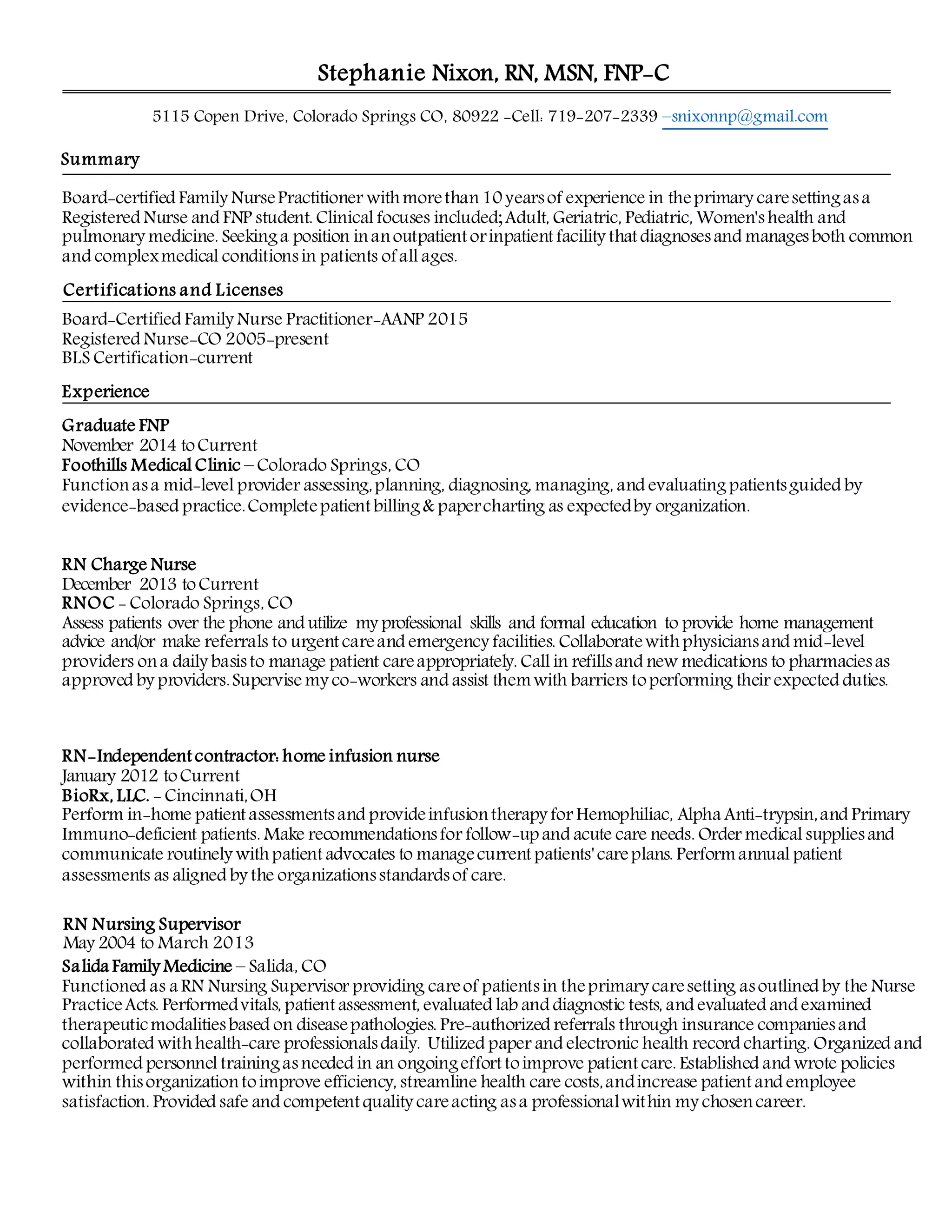 snixon NPFP resume | PDF