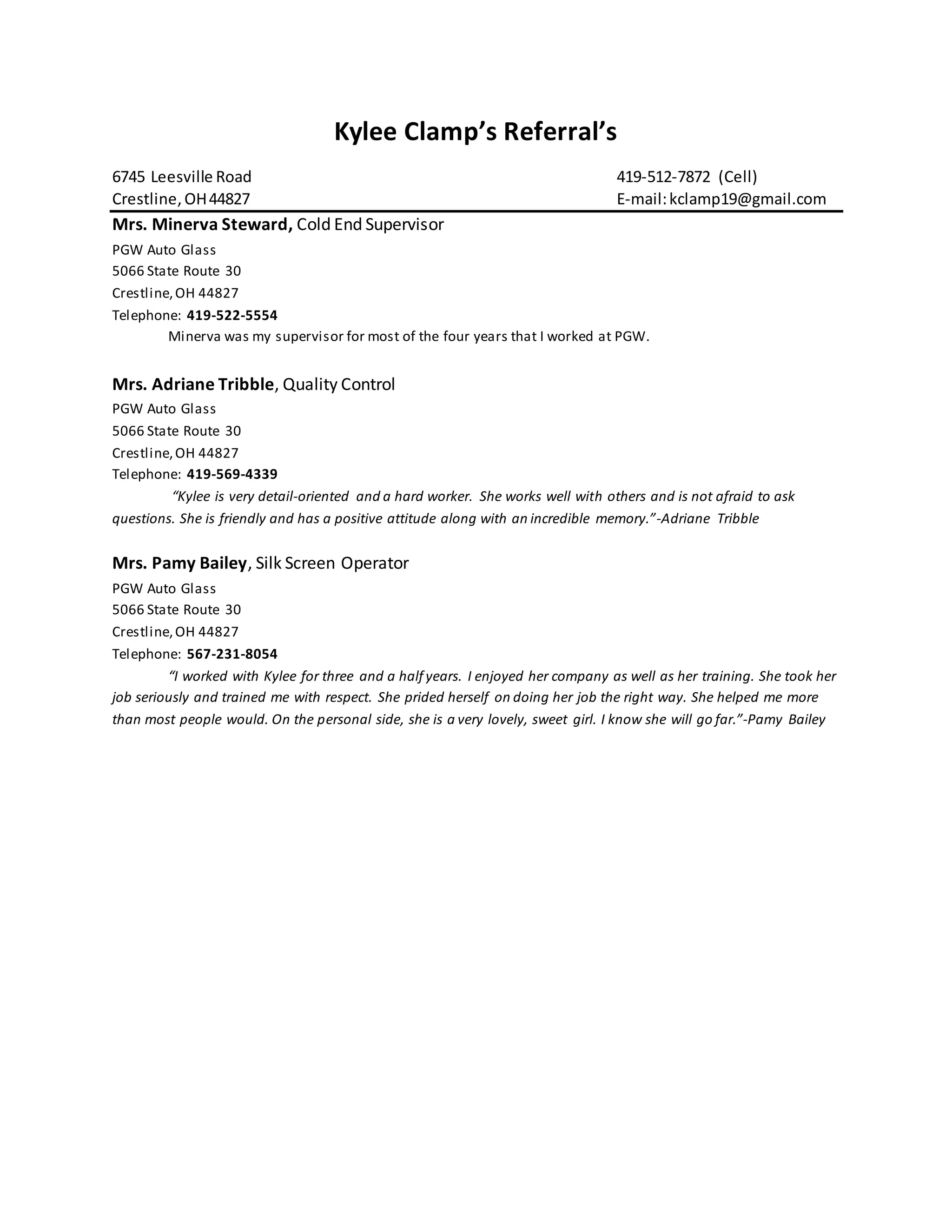 PGW referrals | DOCX