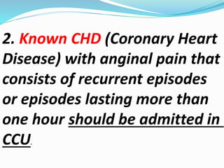 chest pain unit Management-Dr Shahriyari | PPTX