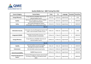 Training Plan 2016_V1 | PDF