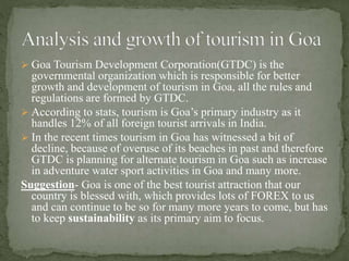 Tourism Scenario of Goa | PPTX