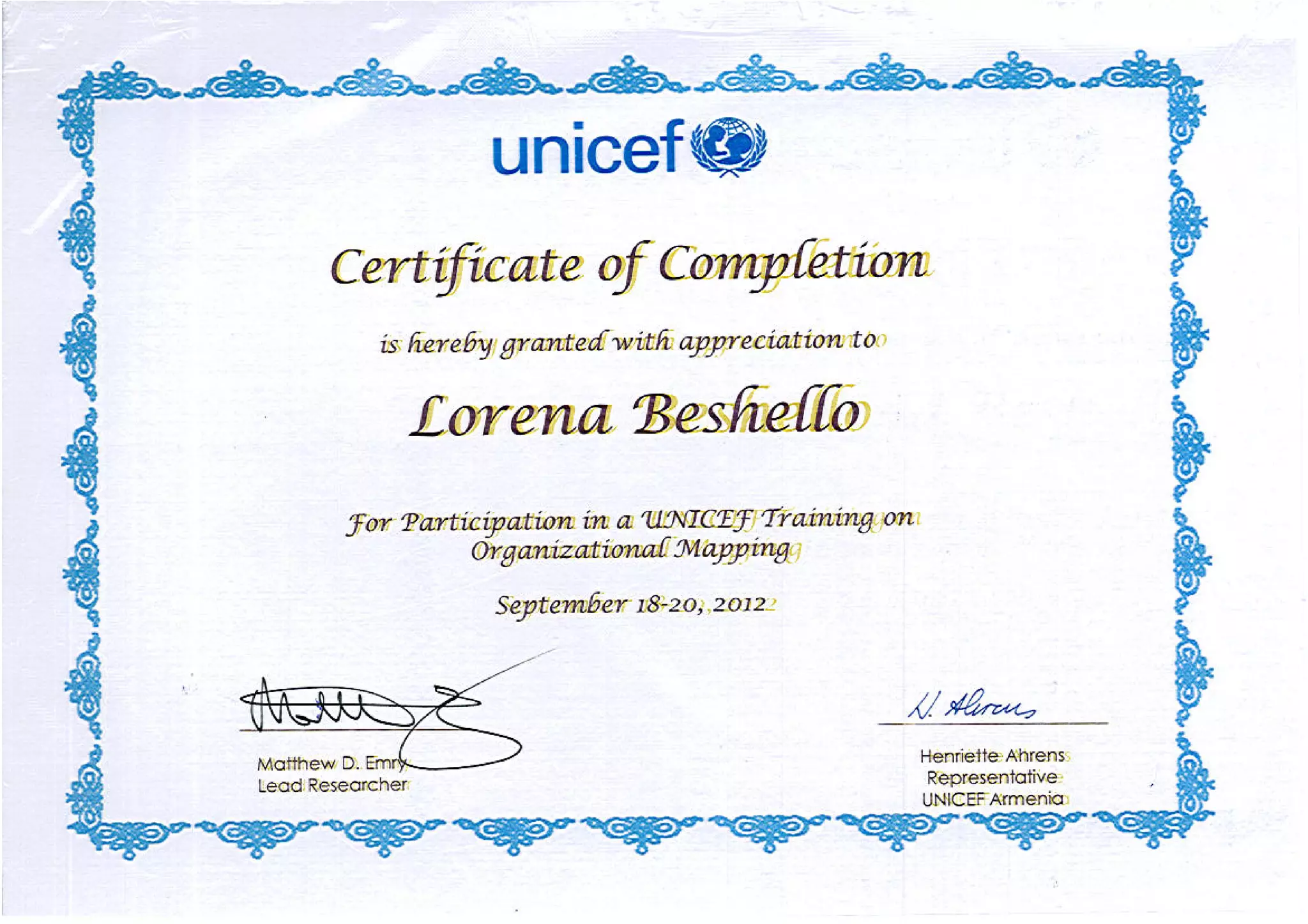 UNICEF Certification | PPT