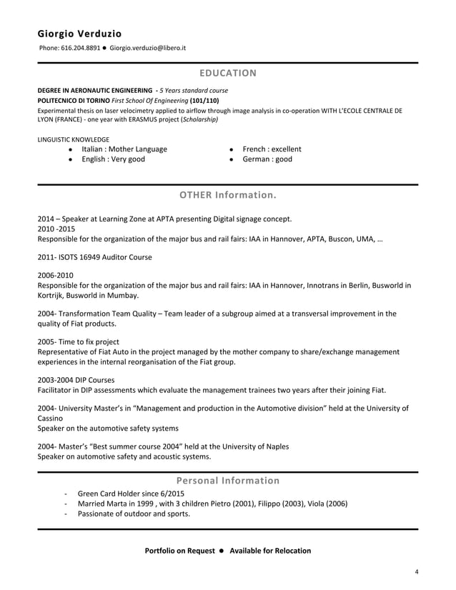 GVerduzio_cv August 2015 | PDF