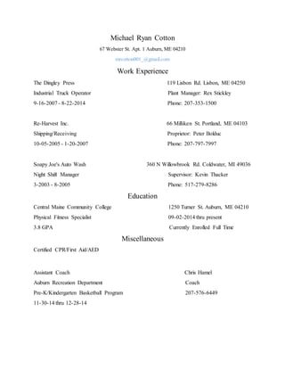 Mikes Resume 12-28-2014 | PDF