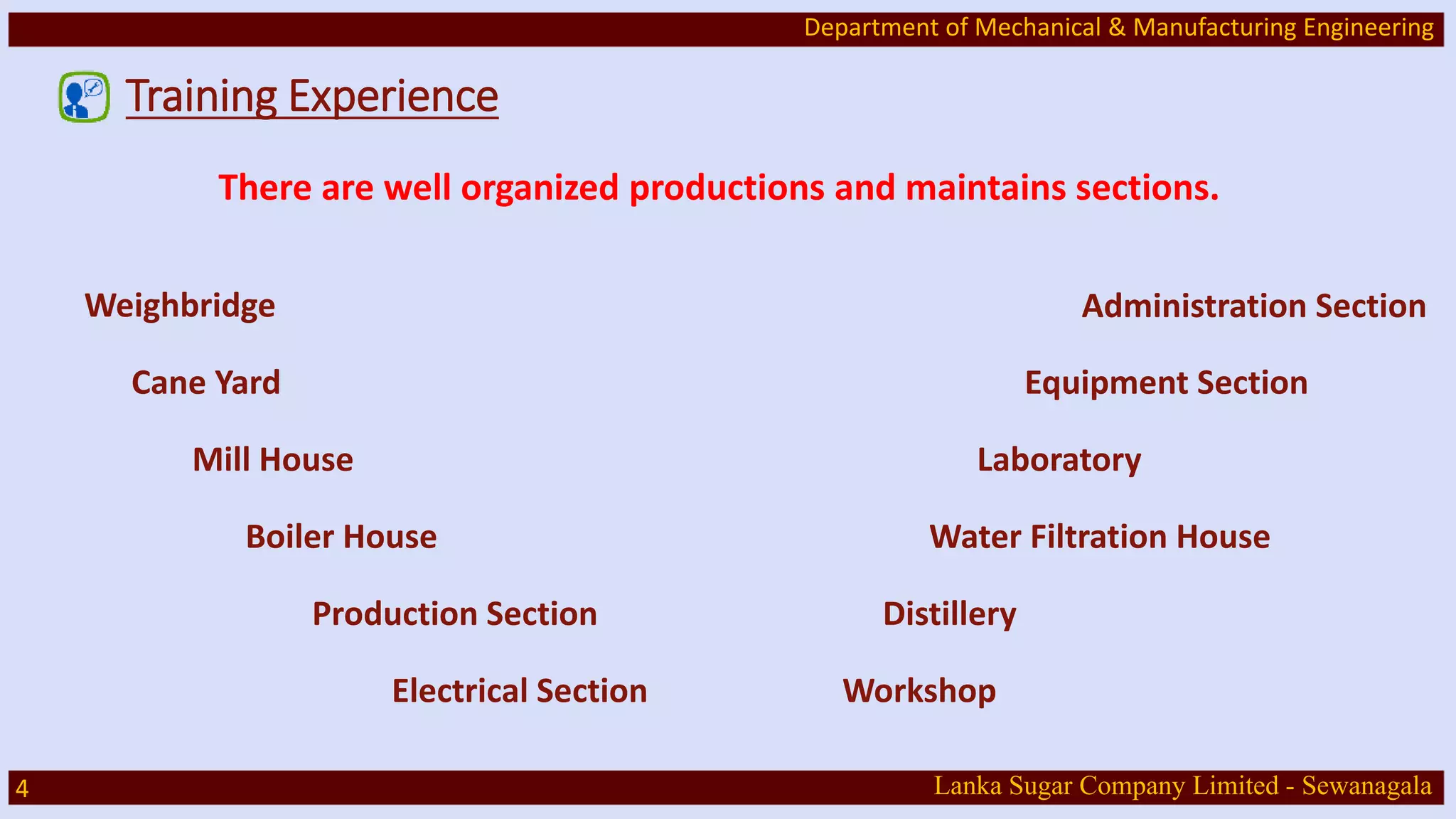 Training presentation at lanka sugar company limited | PPTX