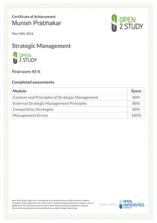 Strategic Mngt | PDF