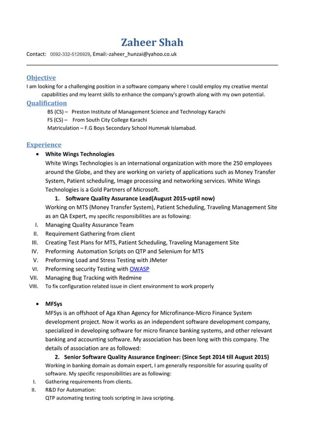 CV-zaheer-shah | PDF