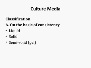 Bacteriological Culture Media 2017 | PPT | Chemistry | Science