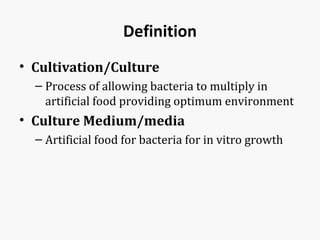 Bacteriological Culture Media 2017 | PPT | Chemistry | Science