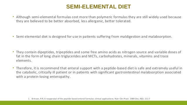 Post surgery Nutrition- Semi elemental Formula