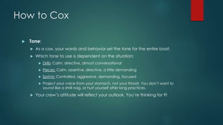 Coxing Basics | PPTX