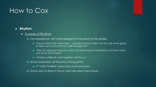 Coxing Basics | PPTX