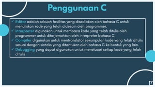 Dasar-Dasar Pemrograman - 3 Bahasa Pemrograman C | PDF