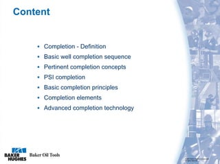 Baker Hughes Completion Programme Manual | PDF