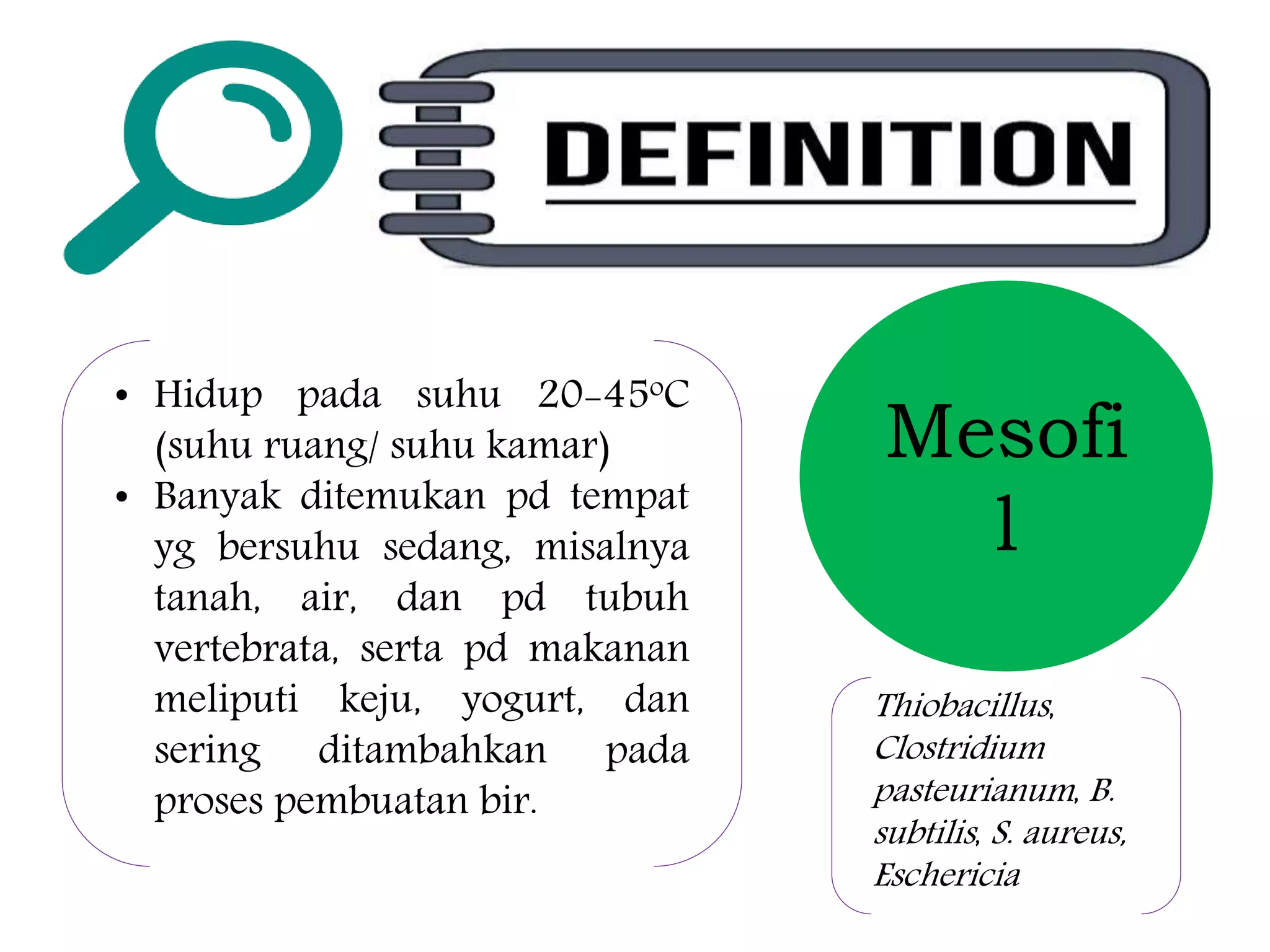 3 bakteri thermofil, mesofil dan psikrofil | PPTX