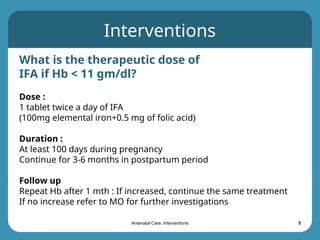 3b_Antenatal-Care-Interventions in obgyn | PPT