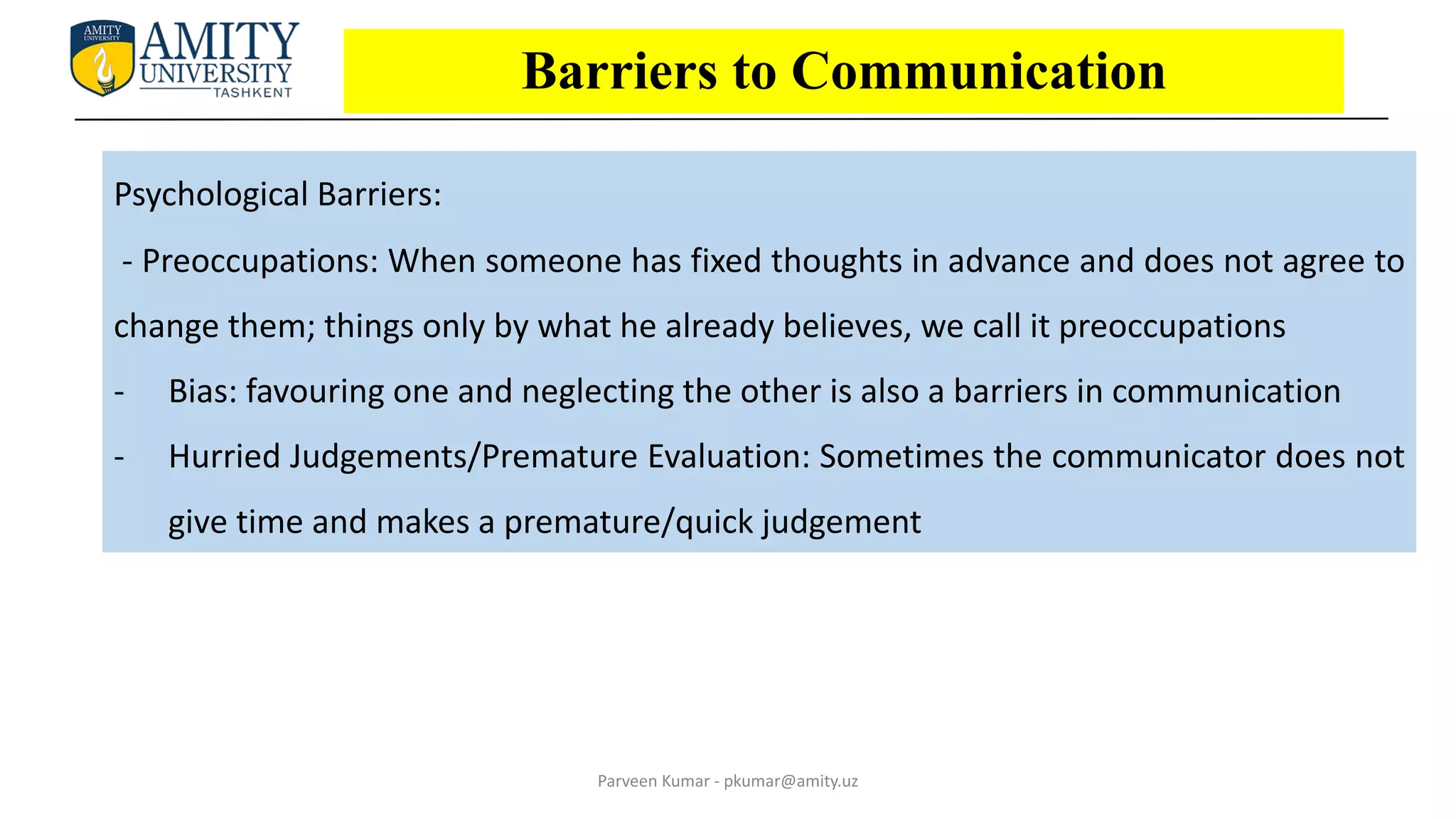 Barriers, Types and Flow of Communication | PDF