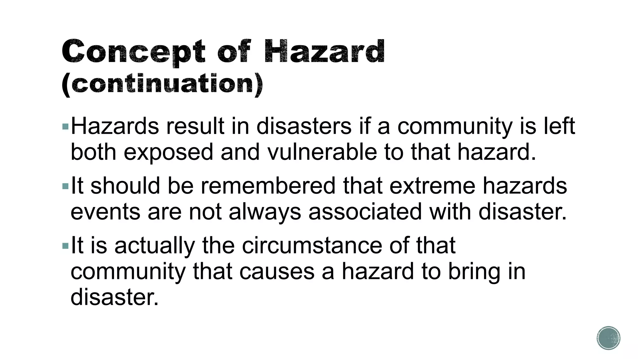 basic concept of hazard | PPTX