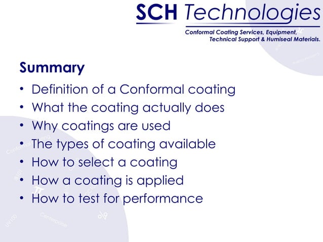 Basic Concepts Of Conformal Coating | PPT