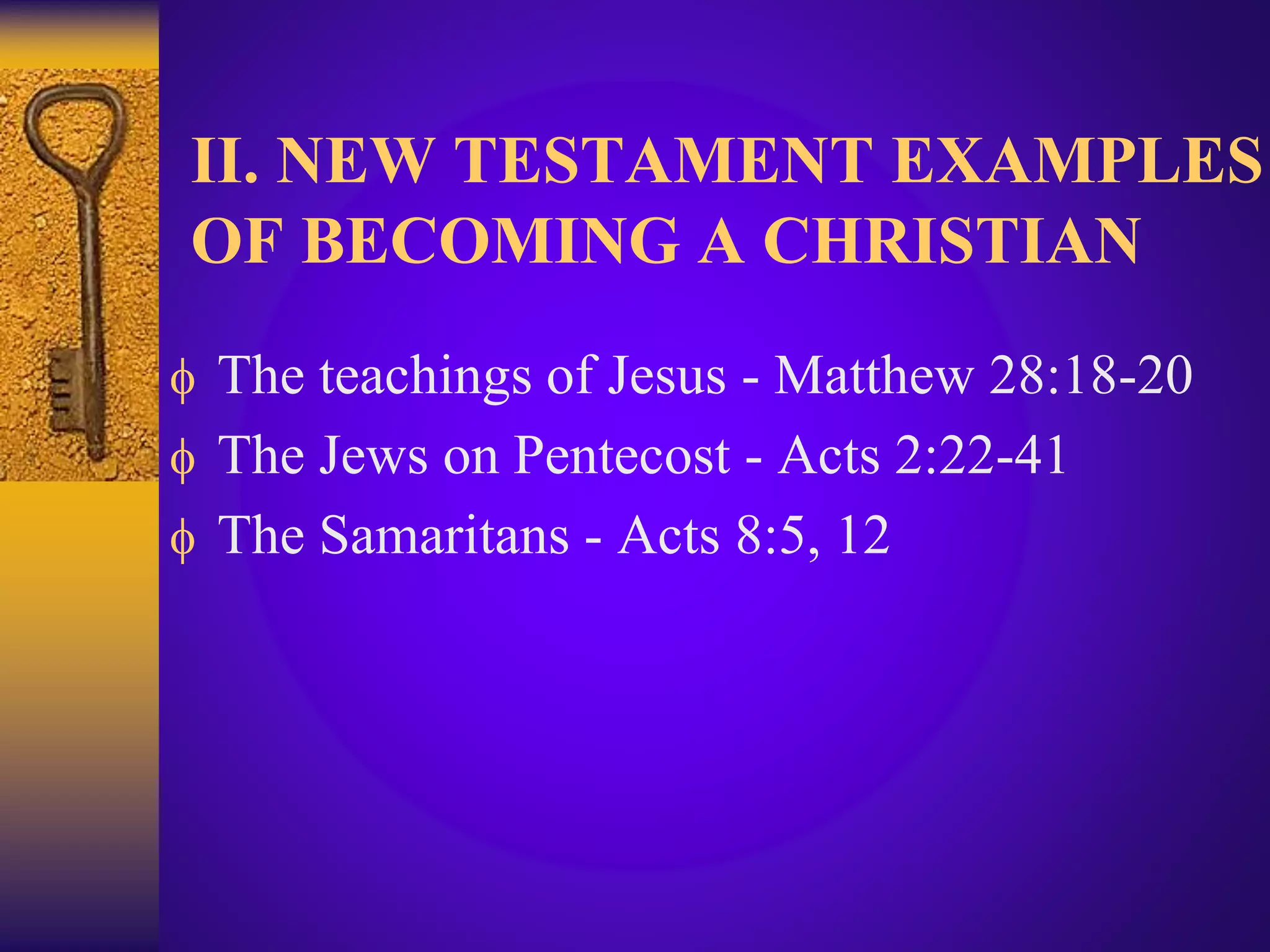 Lesson 3: Basic Principle of Christianity - A Starting Point | PPT