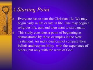 Lesson 3: Basic Principle of Christianity - A Starting Point | PPTX