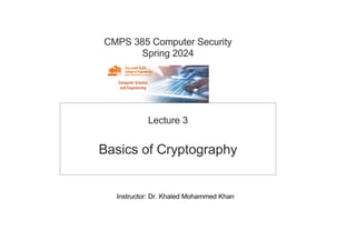 3 Basics of Cryptography Basics of Cryptography | PPT