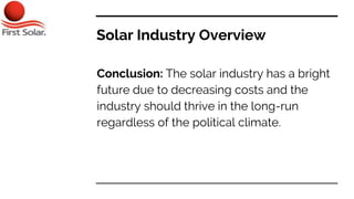 First Solar Presentation | PPTX | Power and Energy Industry | Industries