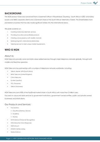NGN Product Guide | PDF