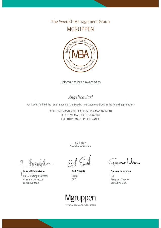 Mgruppen-EMBA-diplom-2016-Angelica-Jarl | PDF