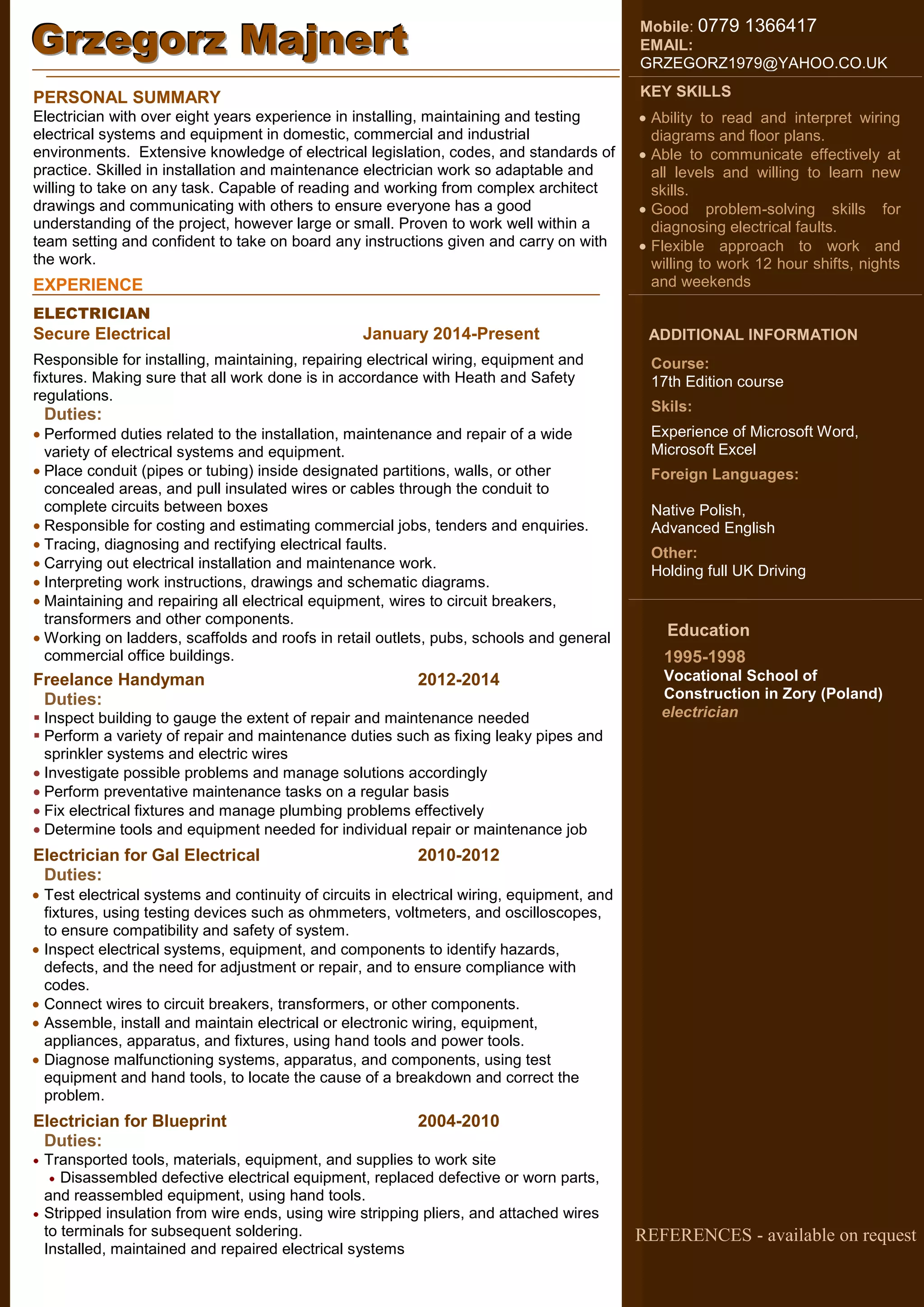 Grzegorz Majnert 2 | PDF