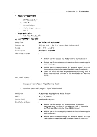 CV Eko Fuji SM | PDF