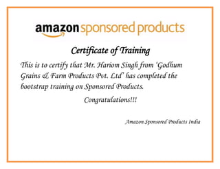 Amazon Certificate | PDF