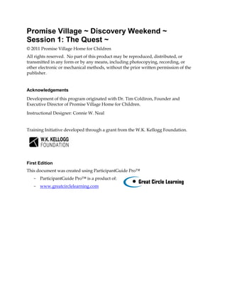 Session 1 The Quest Participant Guide | PDF