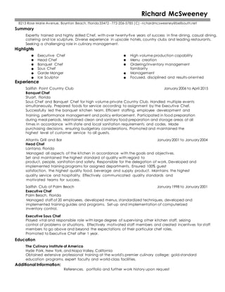 Richard McSweeney Resume 1 | DOCX
