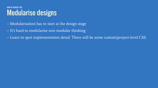 CSS Architecture 101 | PDF | Web Development | Internet