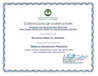 Certificate - Office Admin - Executive (2) | PDF