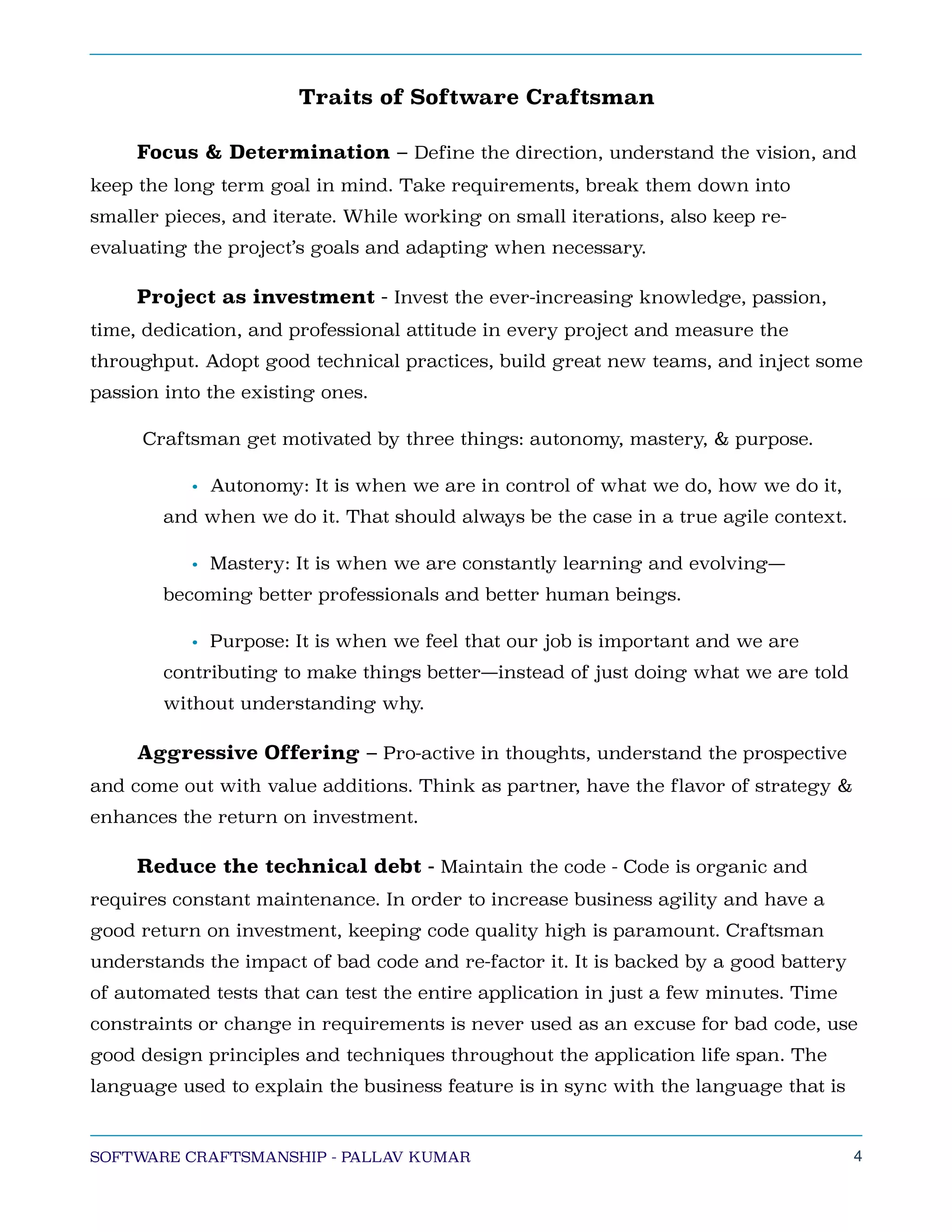 Software Craftsmanship | PDF