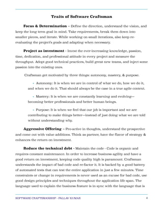 Software Craftsmanship | PDF
