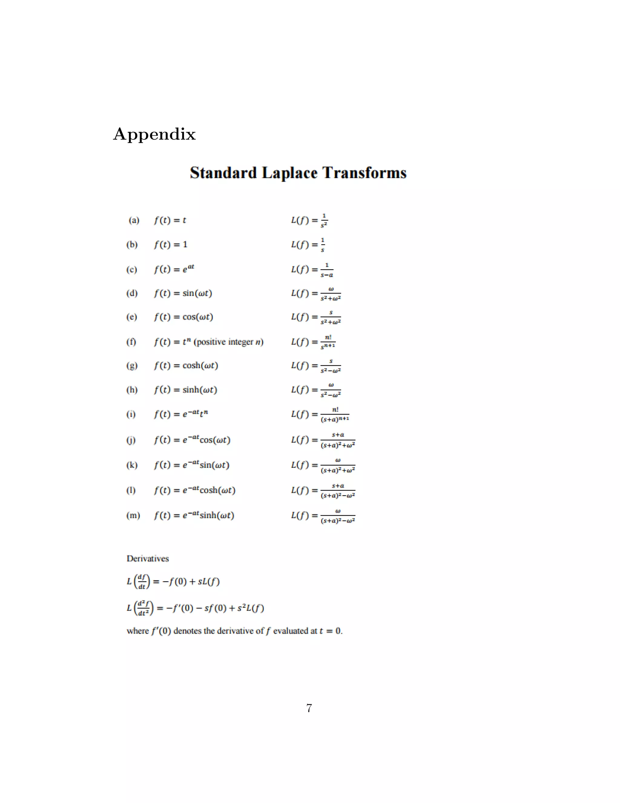 Using Laplace Transforms to Solve Differential Equations | PDF